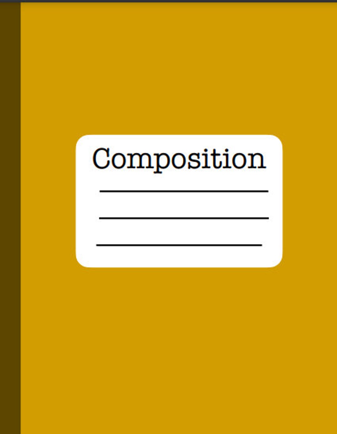 Digital Download Planner Composition Notebook Design PDF - Etsy