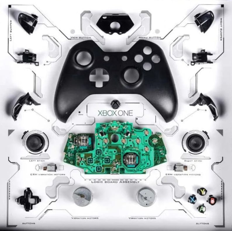 Xbox One Controller Teardown Template | A3, 12x12in, 13x13in ...