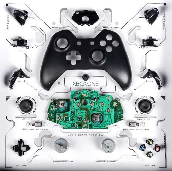Xbox One Controller Teardown Template | A3, 12x12in, 13x13in ...
