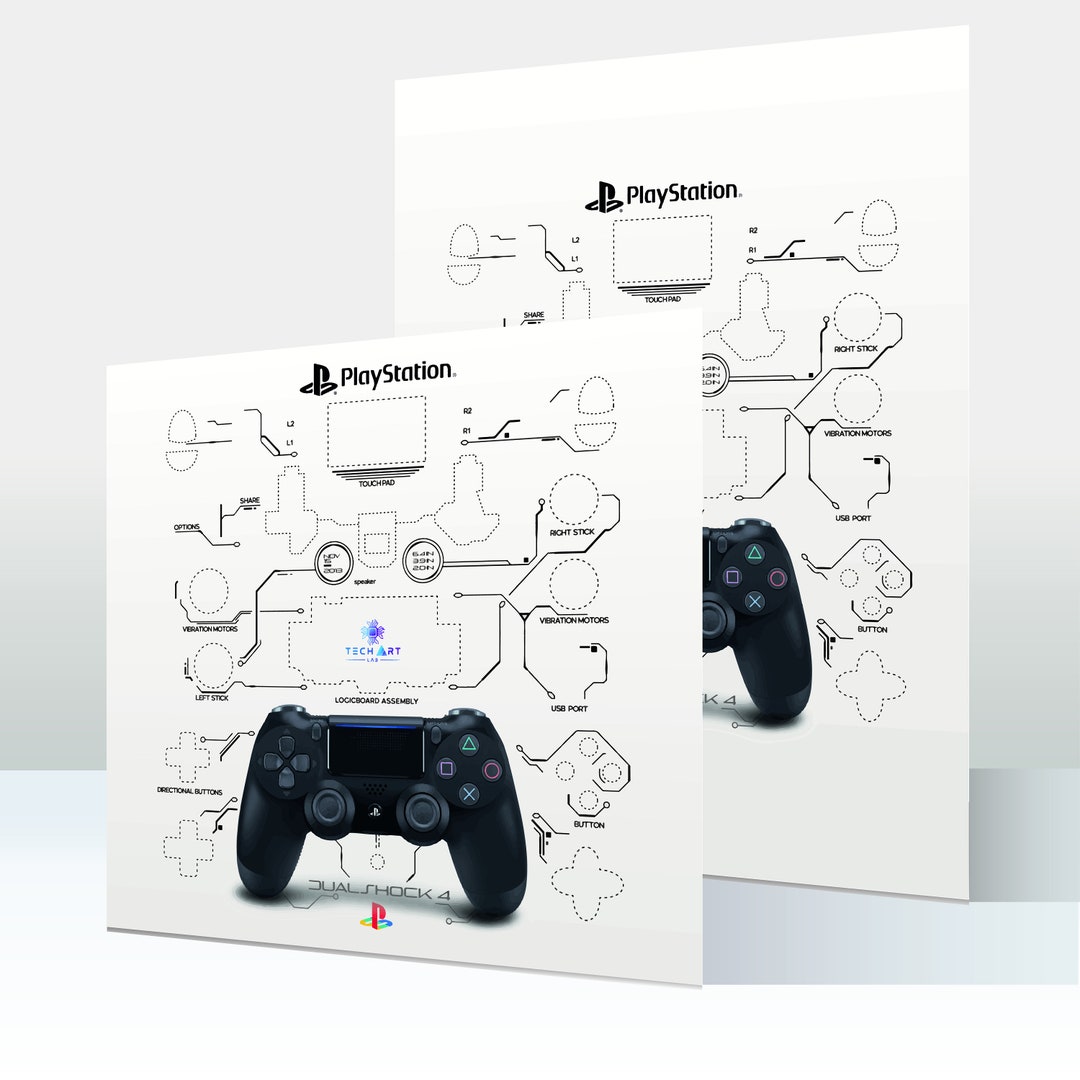 Sony Playstation Dualshock 4 Controller Teardown Template - Etsy Canada