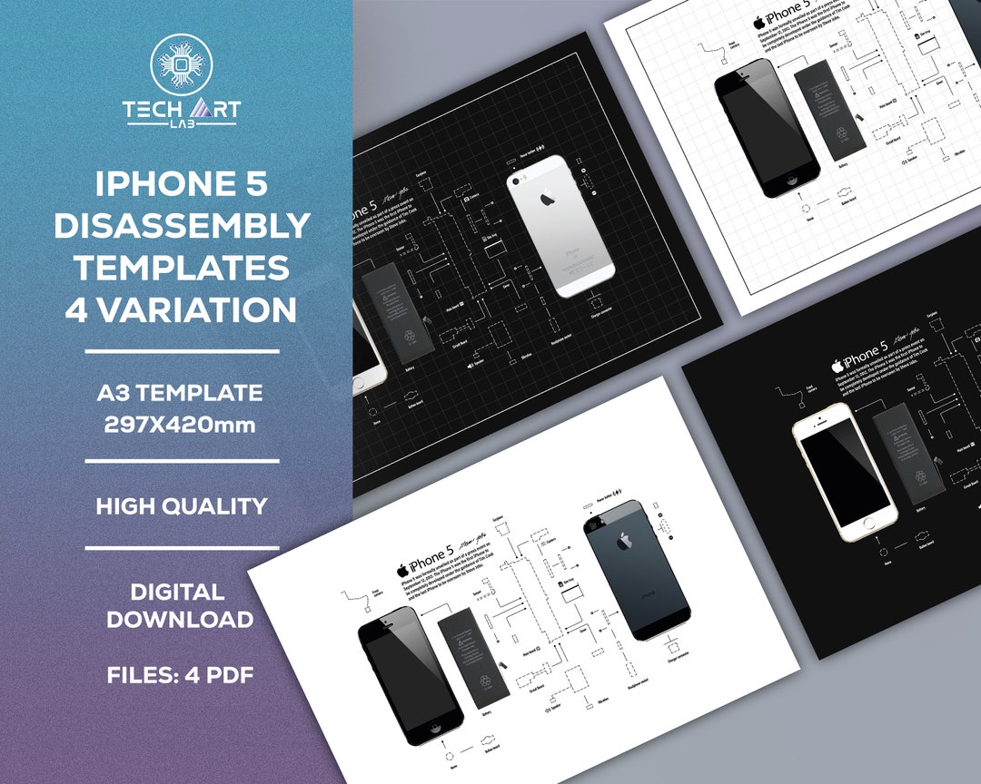 IPhone 5 Teardown Template, A3, iPhone Teardown Templates, Frame Iphone ...