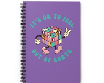 Neon Cube Rubik's Cube Notebook Spiral Ruled Line - Etsy
