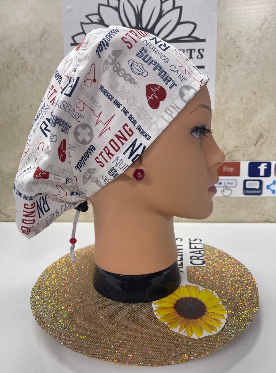 Buy 4 Get 1 FREE RANDOM Nurse Style Hat. Nurse Euro Hat With Toggle ...