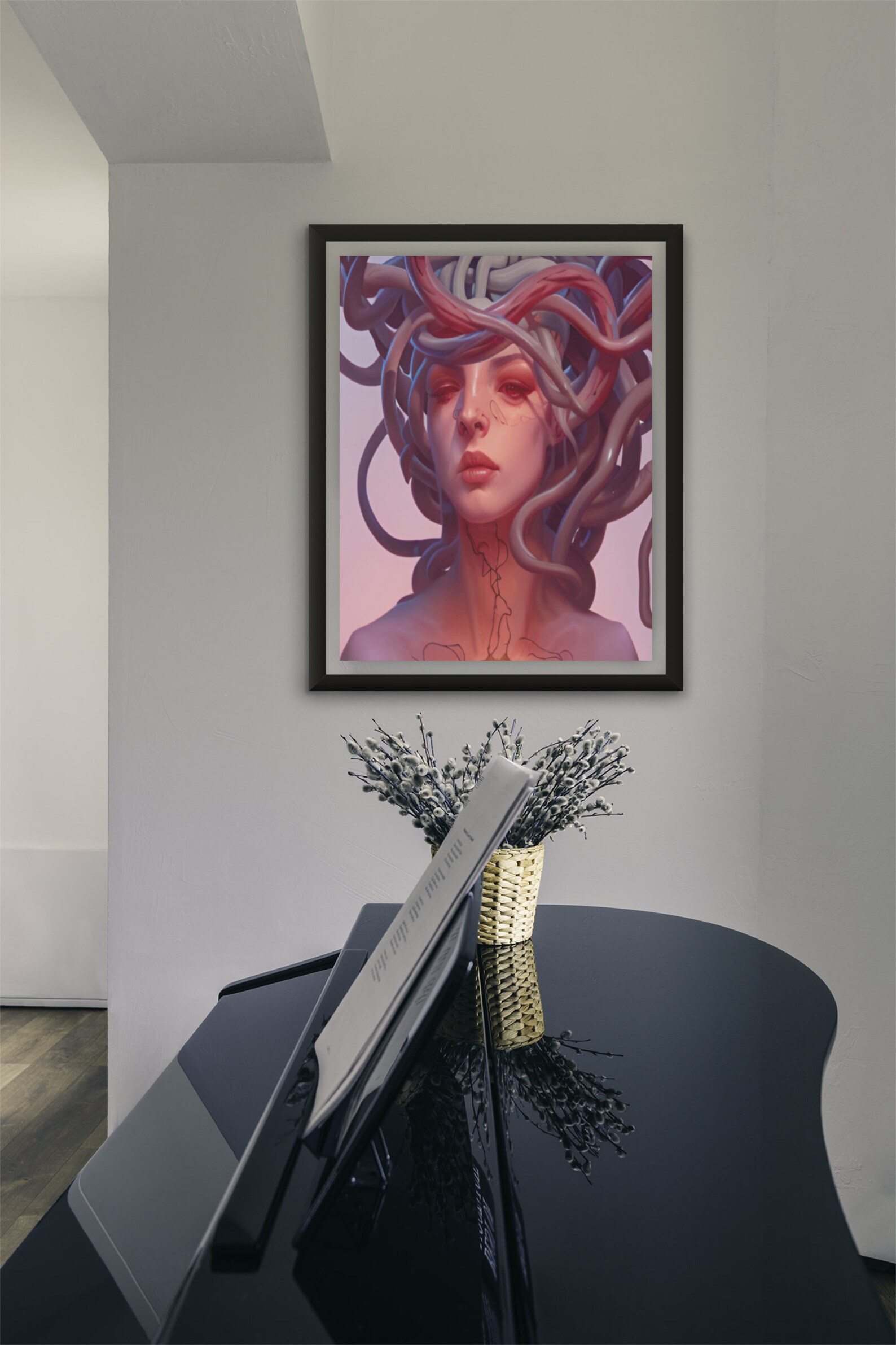 Medusa Wall Art, Retro Medusa Wall Art, Trendy Wall Print, Snake Wall ...