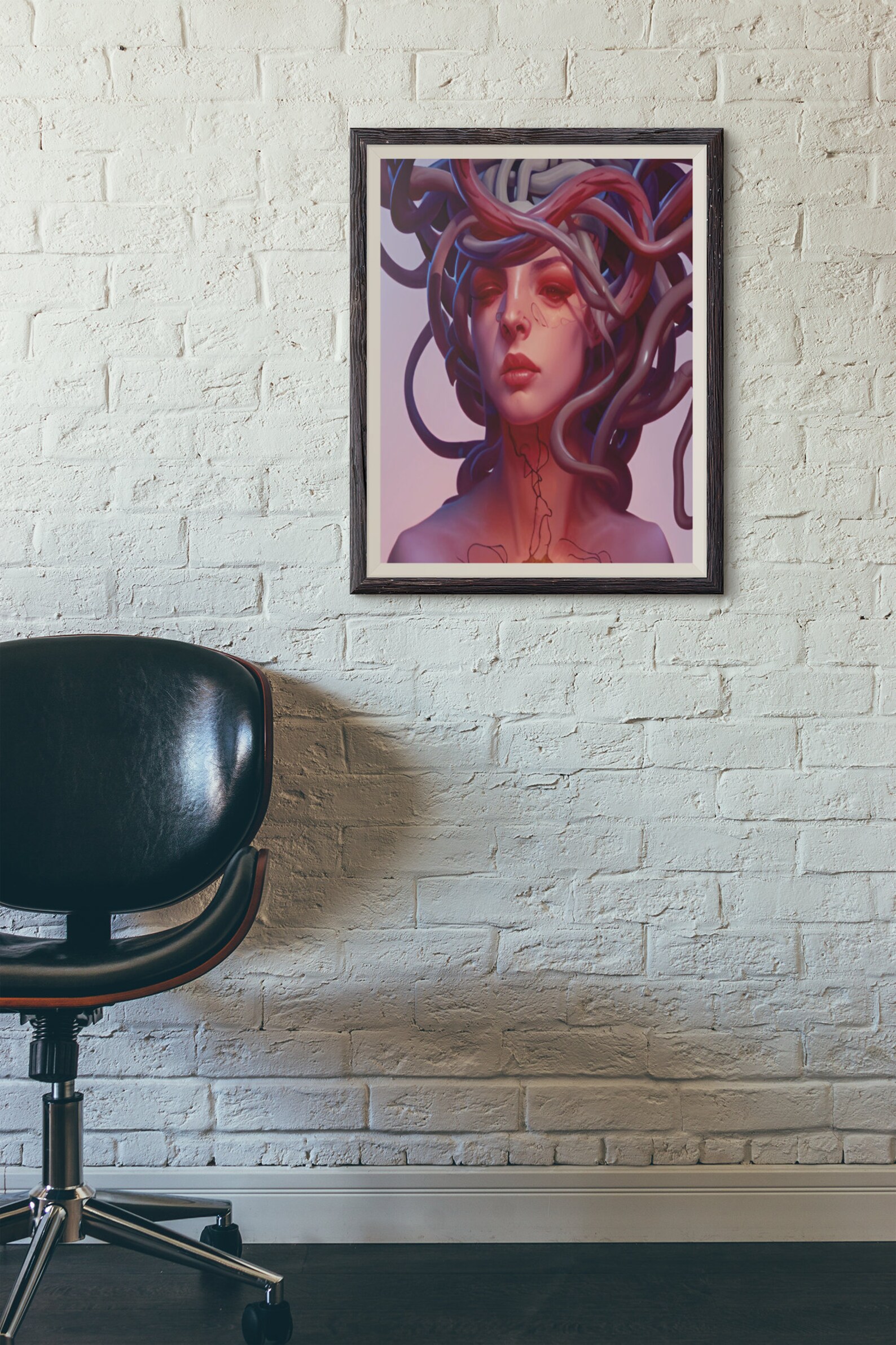 Medusa Wall Art, Retro Medusa Wall Art, Trendy Wall Print, Snake Wall ...
