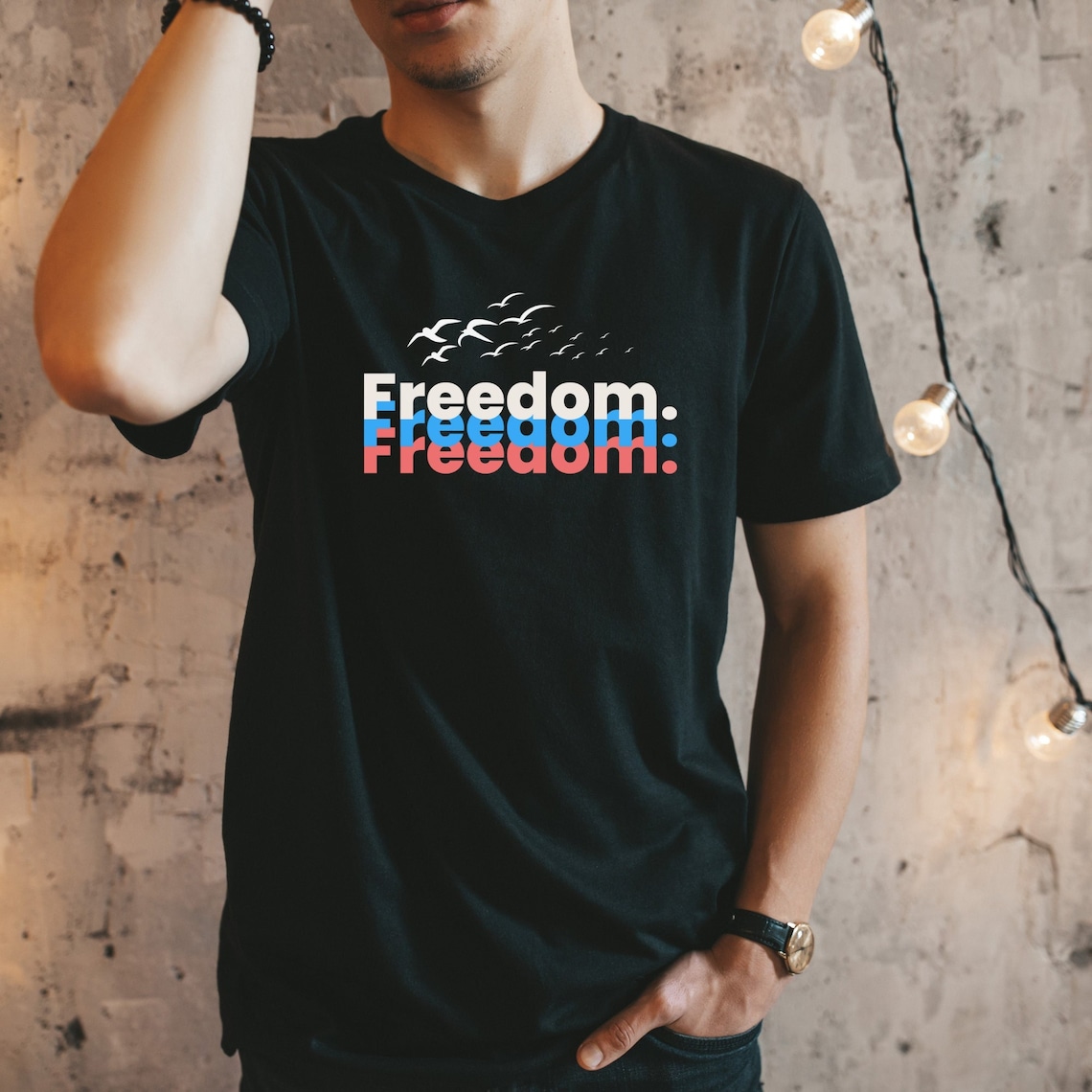 Freedom T-shirt Freedom Lover Patriotic Shirt USA Tee Live - Etsy
