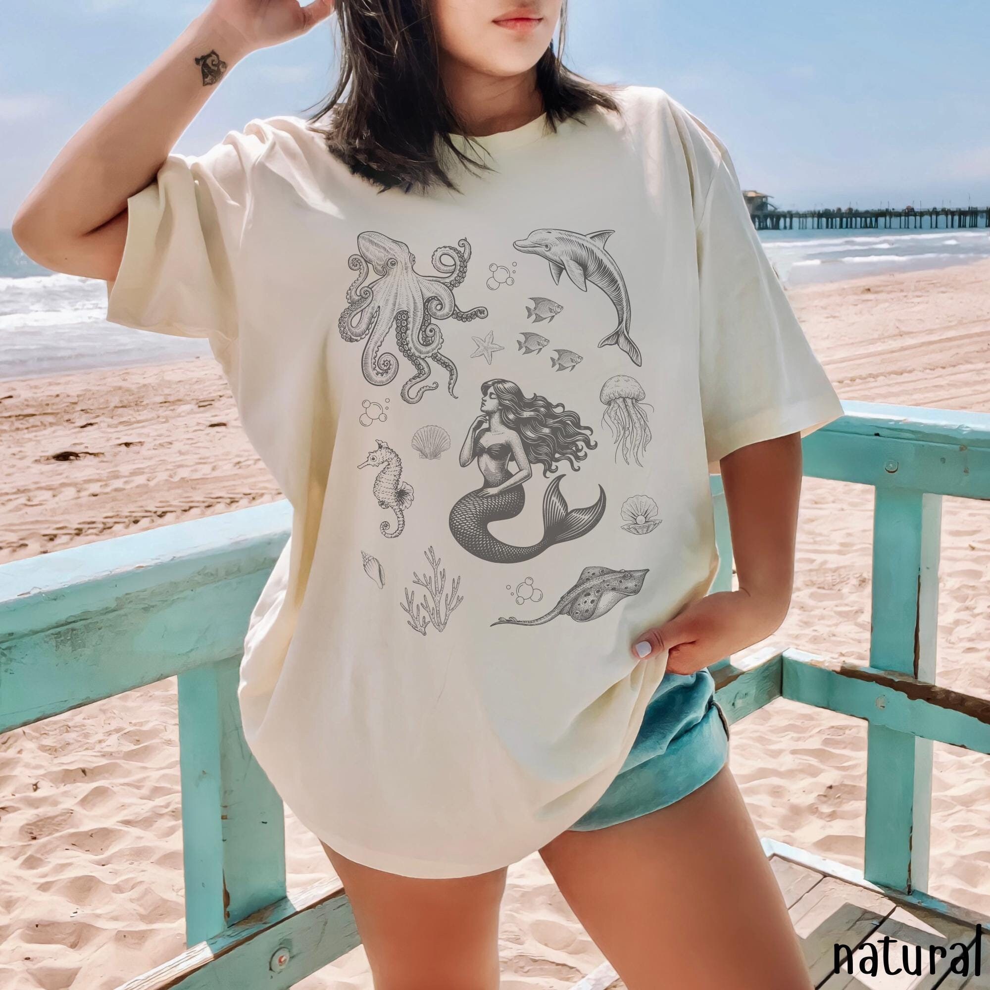 Mermaid Core T-shirt Ocean Inspired Style Mermaid Clothing Dolphin ...