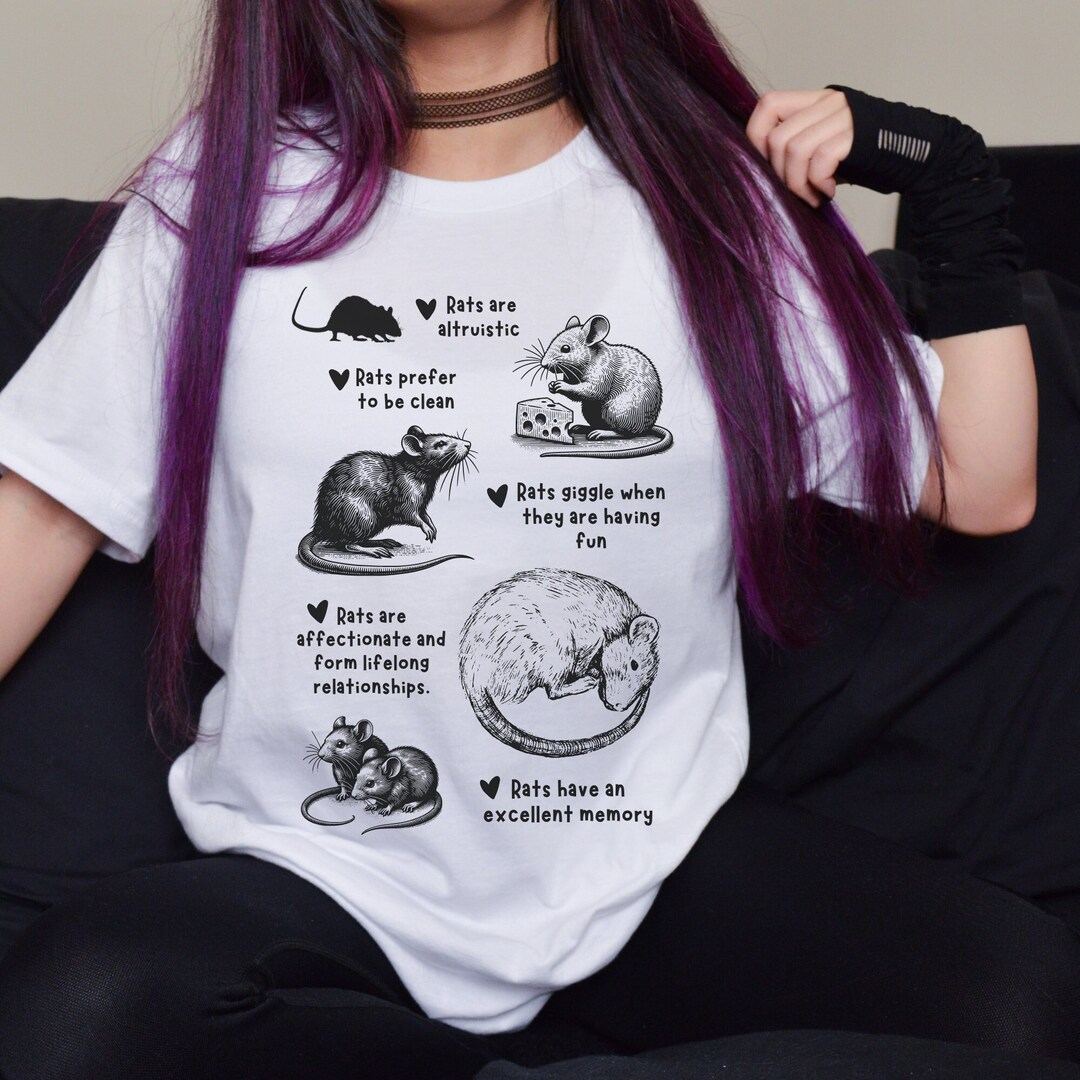 Rat Facts T-shirt: Animal Kingdom Weirdcore Clothing - Etsy