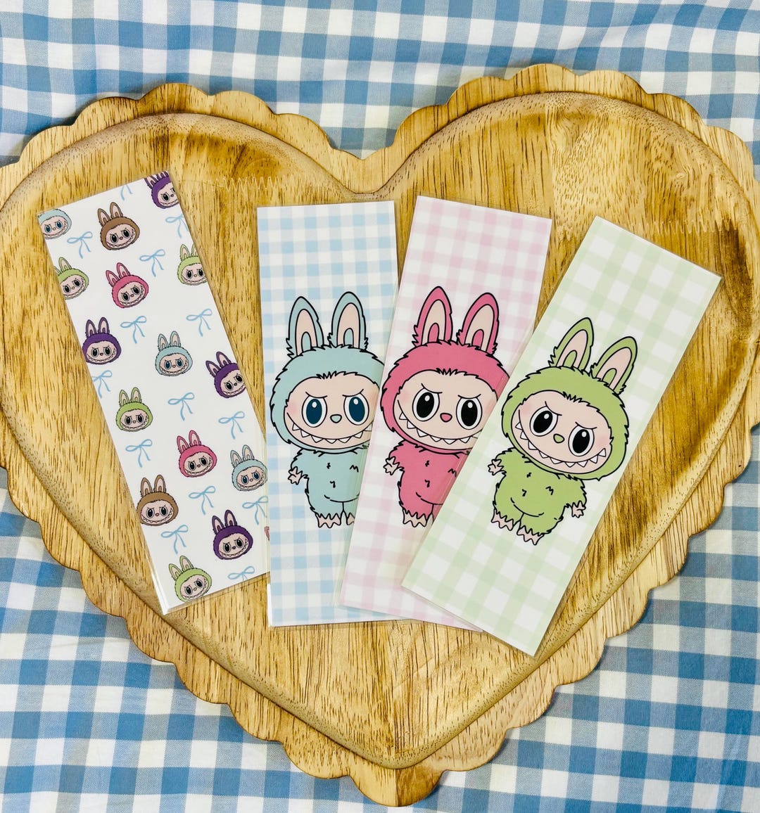 Labubu Inspired Monsters Bookmark: Laminated Thick Paper - Etsy