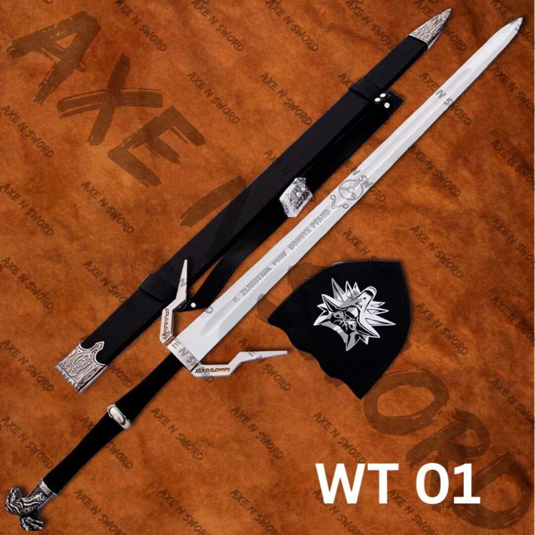 Witcher III Wild Hunt Game Swords Geralt's Steel Silver Movie Replica ...