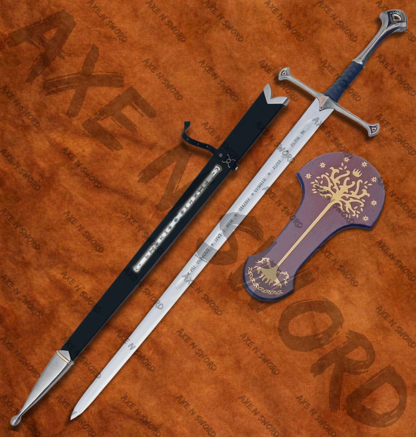 Full Scale Forged Anduril Sword of Aragorn Sword Narsil Sword - Etsy