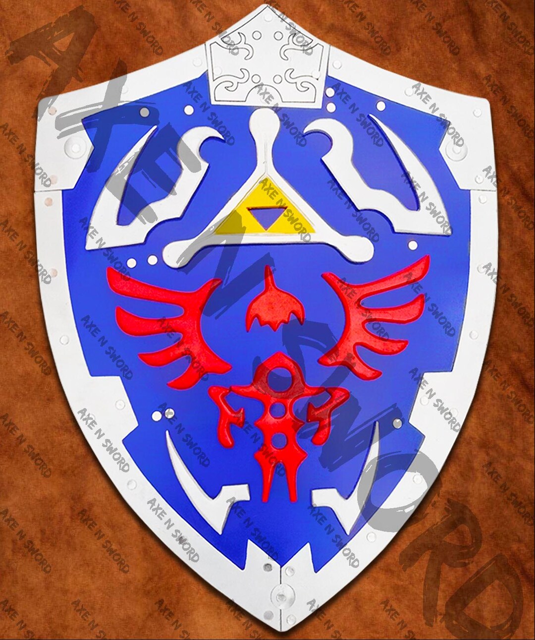 Full Scale Blue Hylian Zelda Shield Legend of Zelda Shield With Stand ...