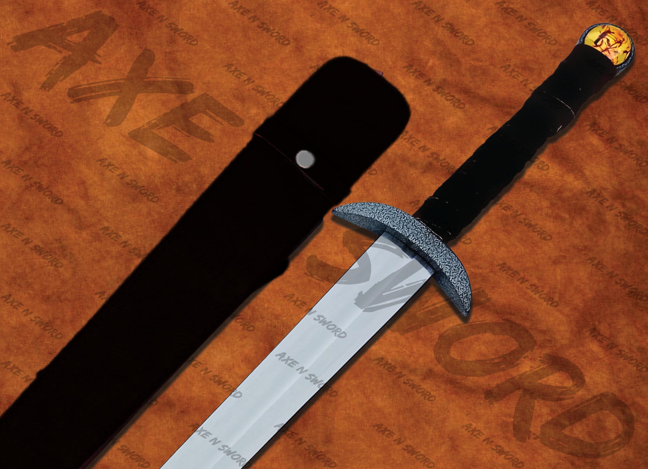 Full Tang Carbon Steel Uhtred Sword Serpent Breath Sword Last Kingdom ...