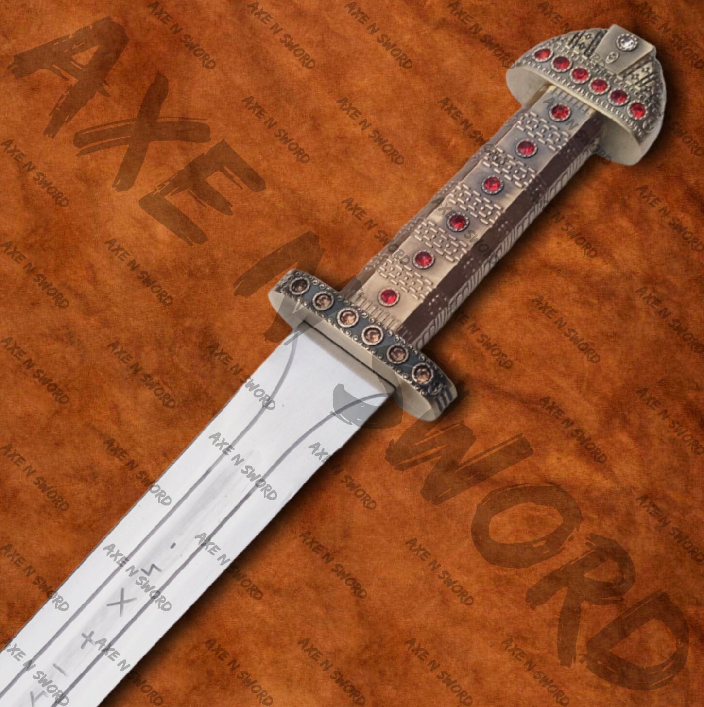 Full Tang Forged Viking King Sword Bjorn Sword Ragnar Sword Ragnar Axe ...