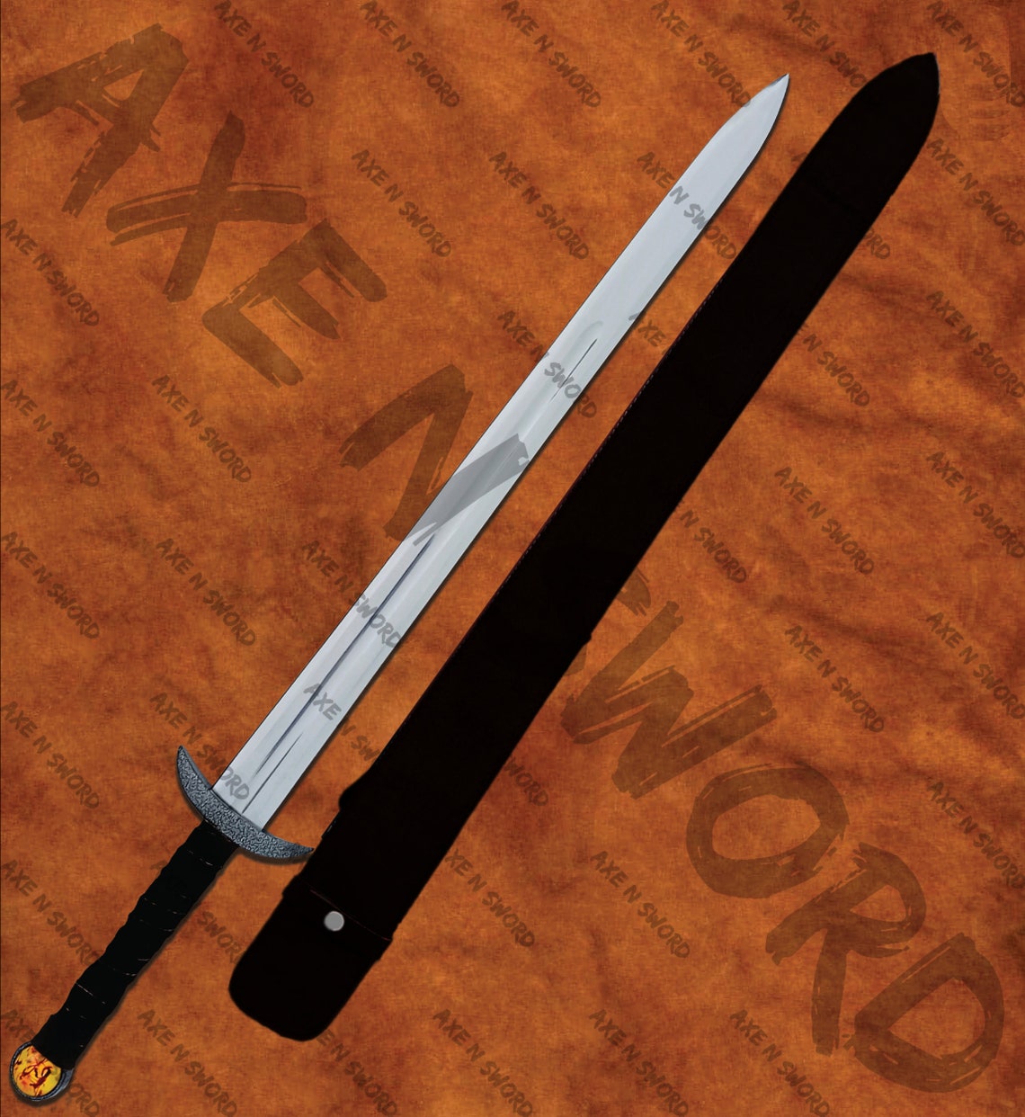 Full Tang Carbon Steel Uhtred Sword Serpent Breath Sword Last Kingdom ...