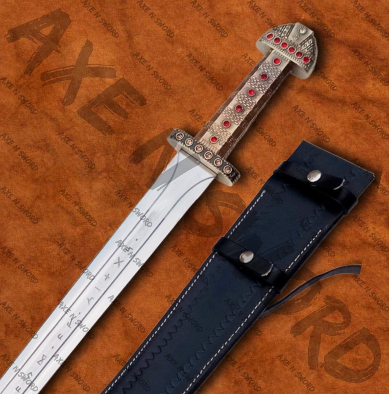 Full Tang Forged Viking King Sword Bjorn Sword Ragnar Sword Ragnar Axe ...