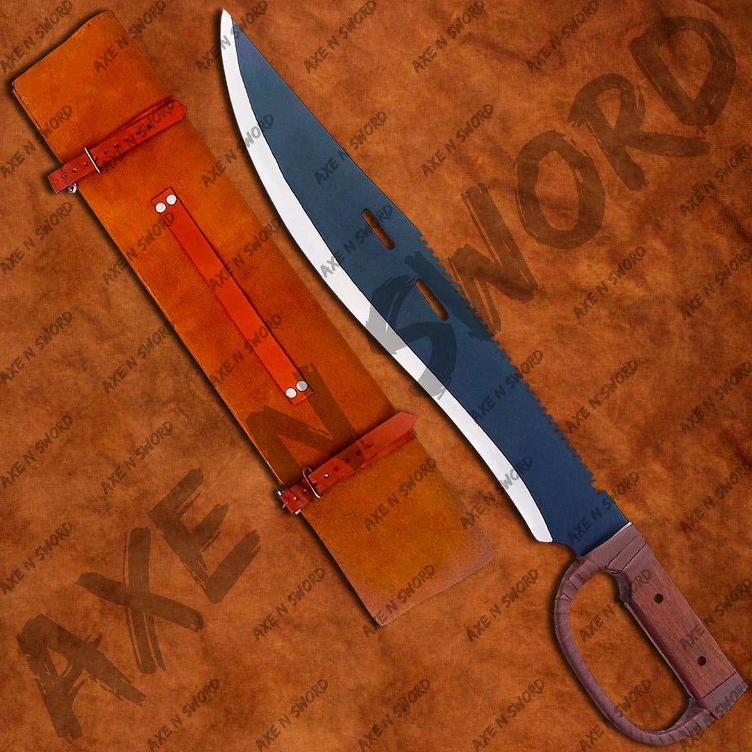 Full Tang Machete With Leather Sheath and Stand Camping and Hunting ...