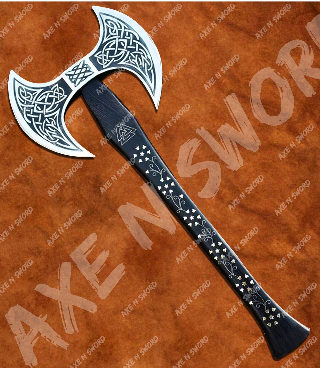 Full Scale Double Head Viking Axe HATCHET Throwing Axe Camping Axe Wood ...