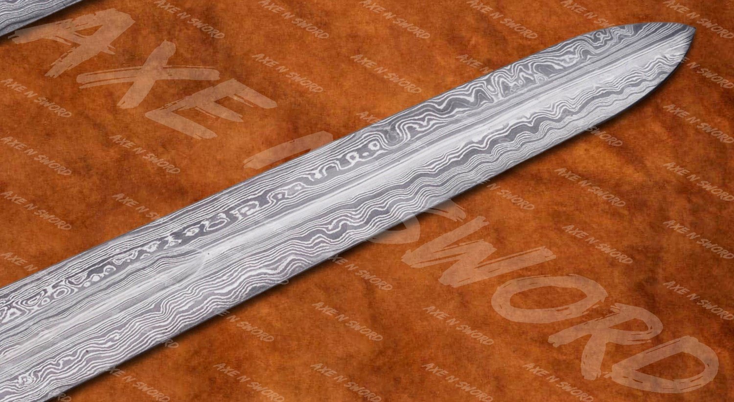 Full Tang Damascus Serpent Breath Sword Damascus Uhtred Sword damascus ...