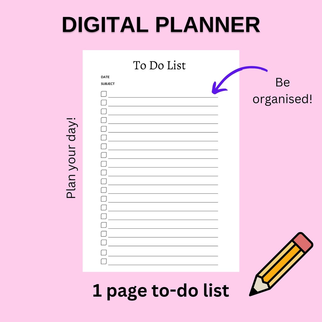 Minimal to Do List Printable, Simple Tasks List Template, Productivity ...