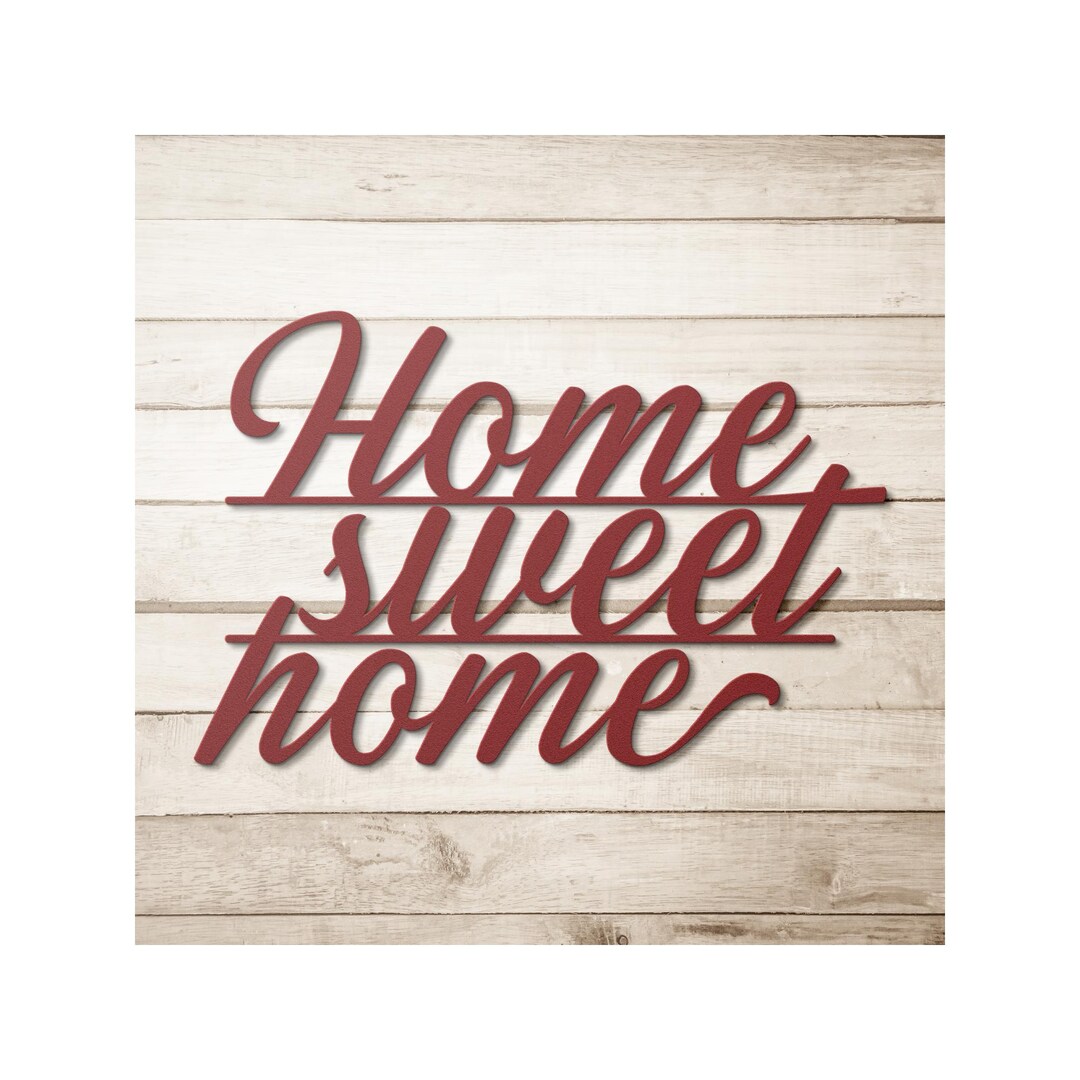 Home Sweet Home Metal Word Art, Home Decor Metal Words, Metal Wall Art ...