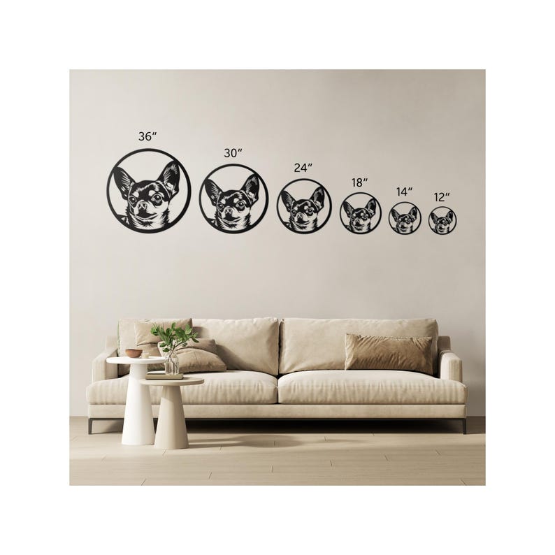 Chiwawa Silhouette Round Metal Sign, Pet Memorial, Pet Owner Gift, Dog ...