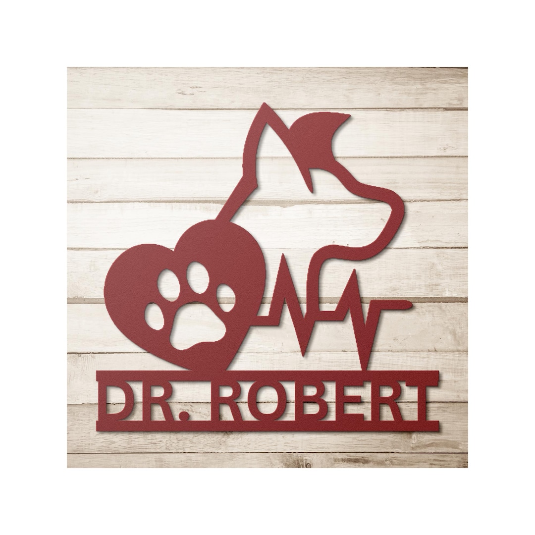 Custom Vet Clinic Wall Decor, Veterinarian Doctor Metal Sign, Animal ...