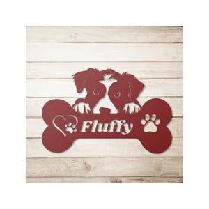 Custom Metal Dog Bone Sign, Dog Wall Sign, Doghouse Sign, Personalized ...