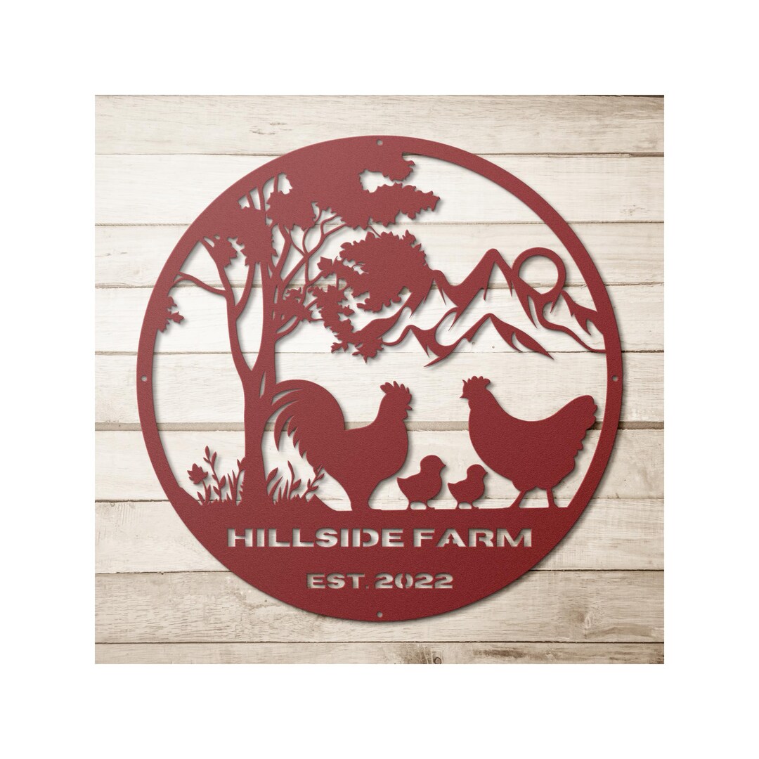 Personalized Chicken Farm Sign, Farm Sign, Personalized Hen House Sign ...