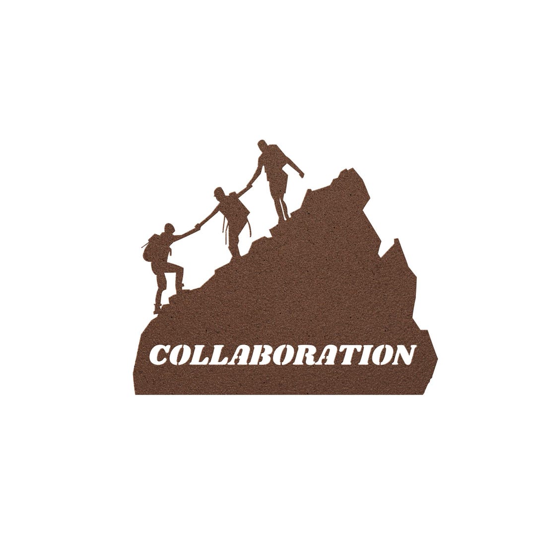Collaboration Word Metal Sign, Motivational Quote Sign, Workplace ...