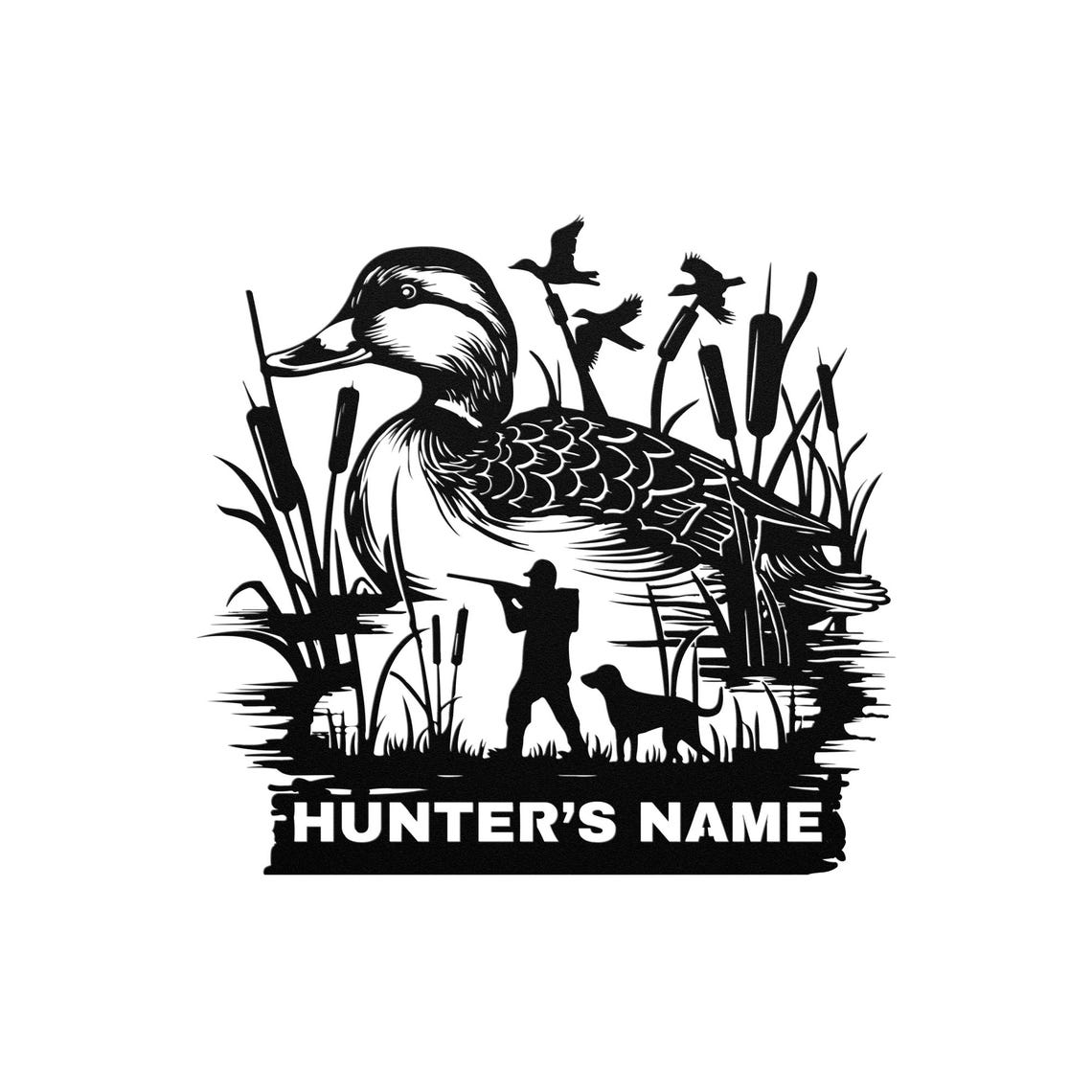 Custom Duck Hunter Name Metal Sign, Porch Metal Sign, Outdoors, Front ...