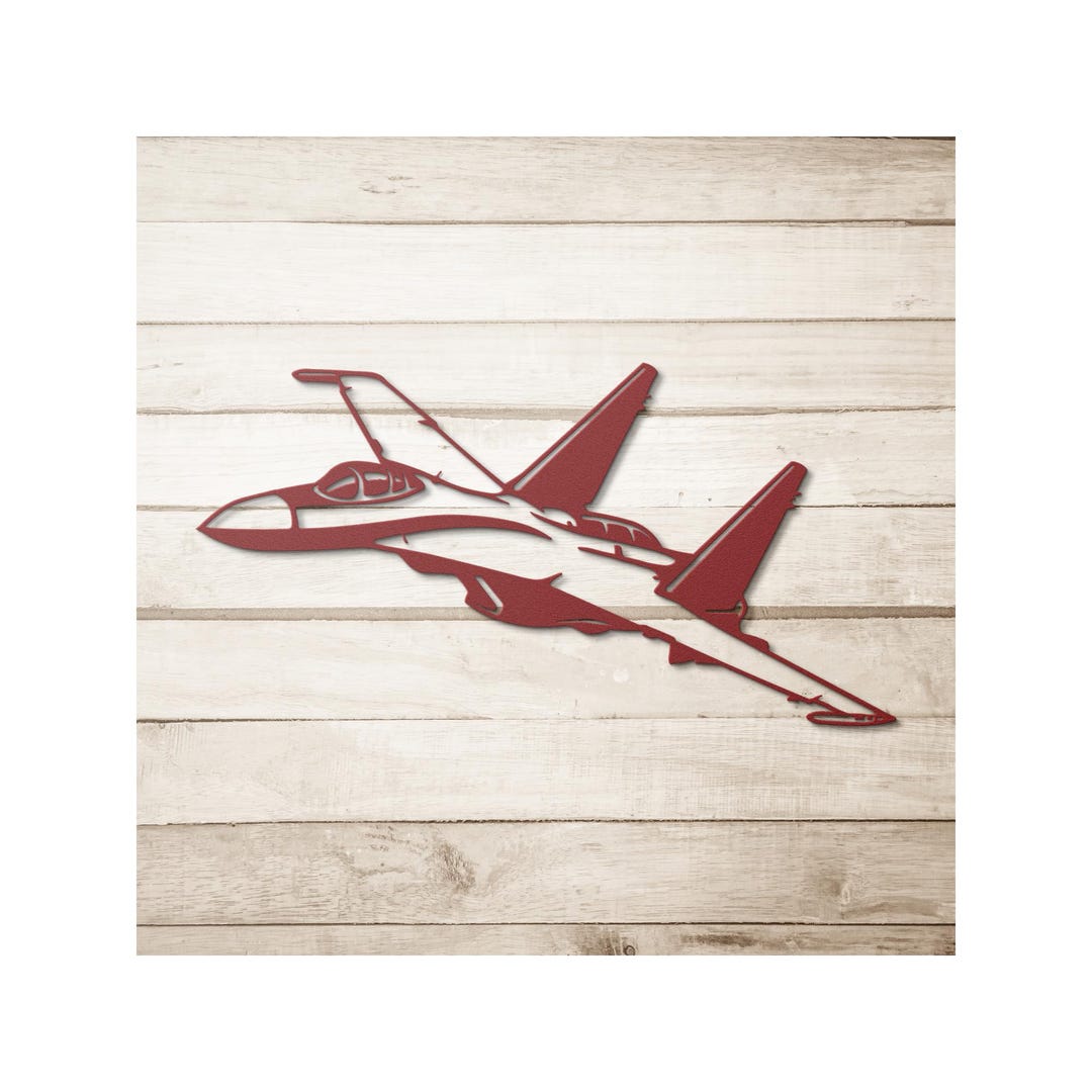 Fighter Jet Aircraft Metal Wall Art, Gift for Jet Pilot, Aviation ...