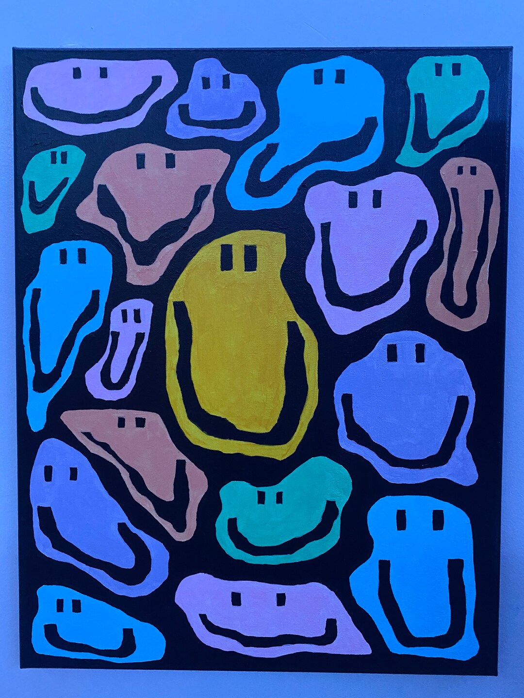 Smiley Face Painting - Etsy