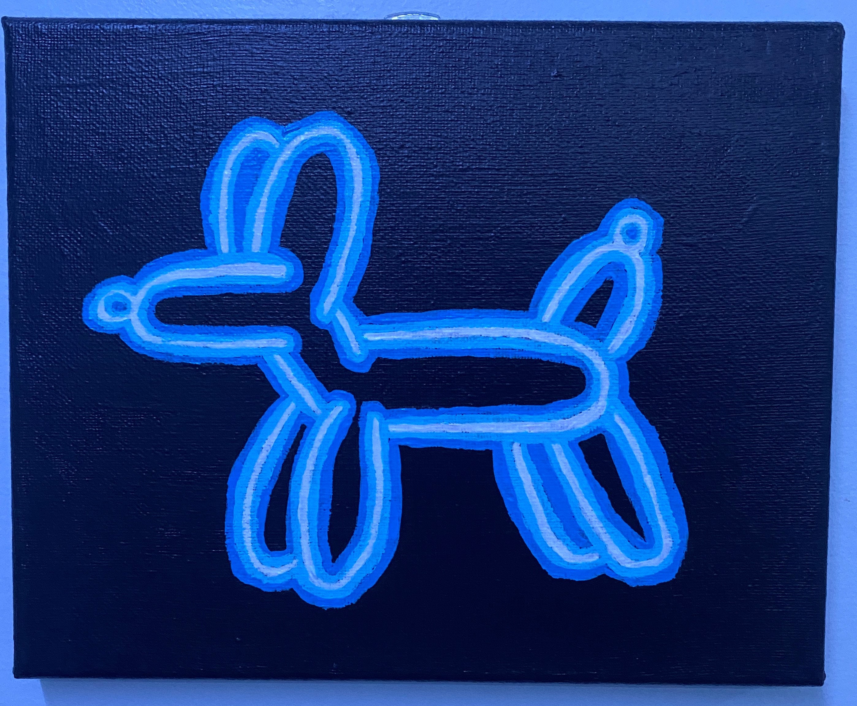 Neon Balloon Dog Painting - Etsy