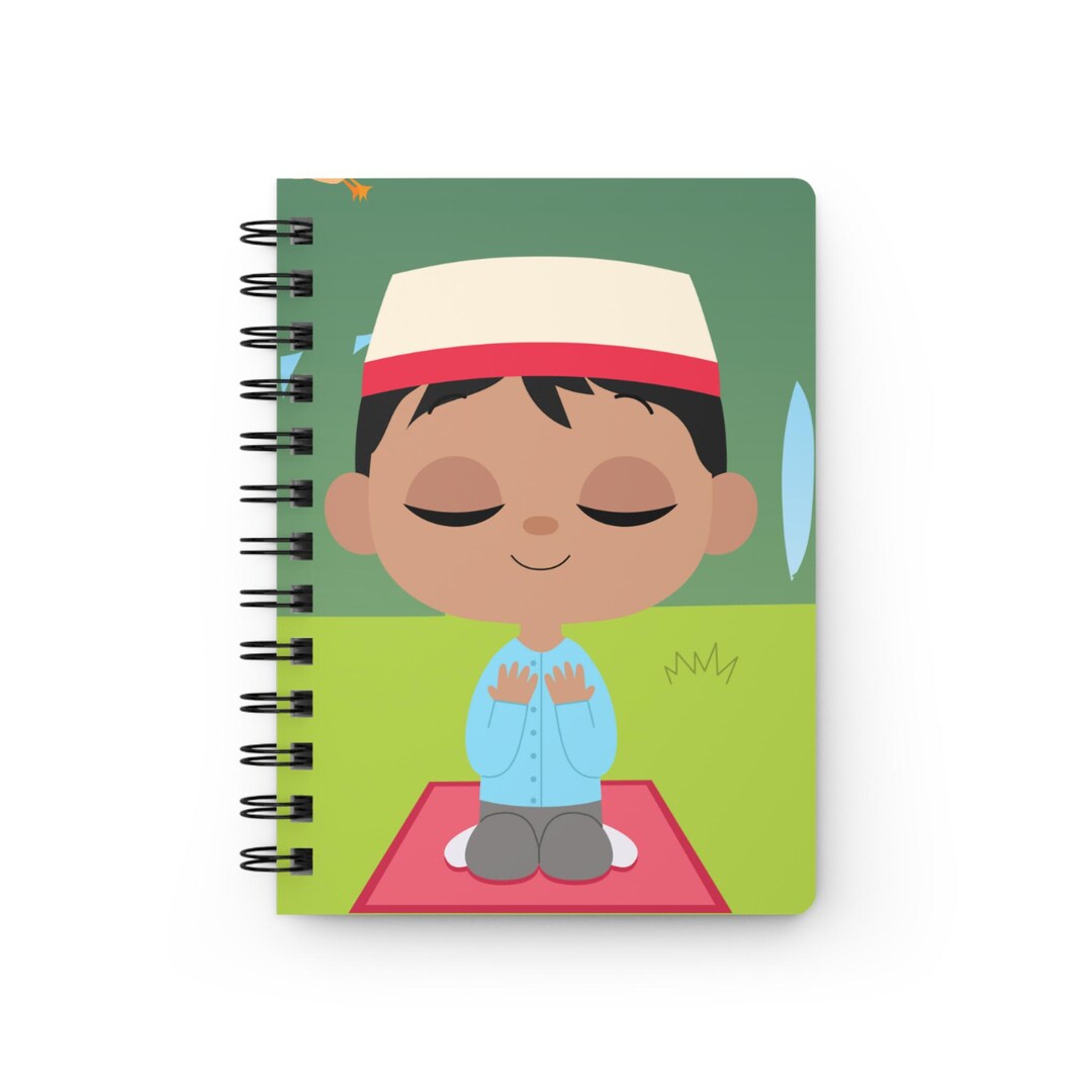 Muslim Boy Praying Spiral Bound Journal-islamic Kids Stationary-muslim ...