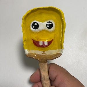 Handmade Clay Spongebob Popsicle Trinket Tray Funny Cute - Etsy