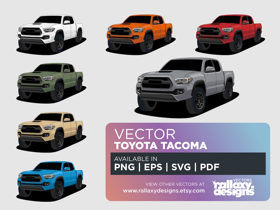 Toyota Tacoma Car Pack Automotive, Vector Collection, Digital Art, Svg ...
