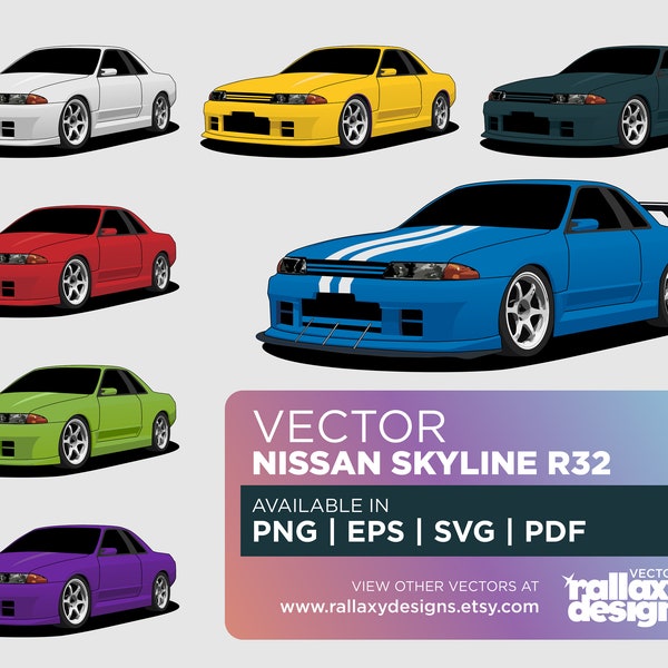 Nissan Skyline R32 Gtr Svg - Etsy