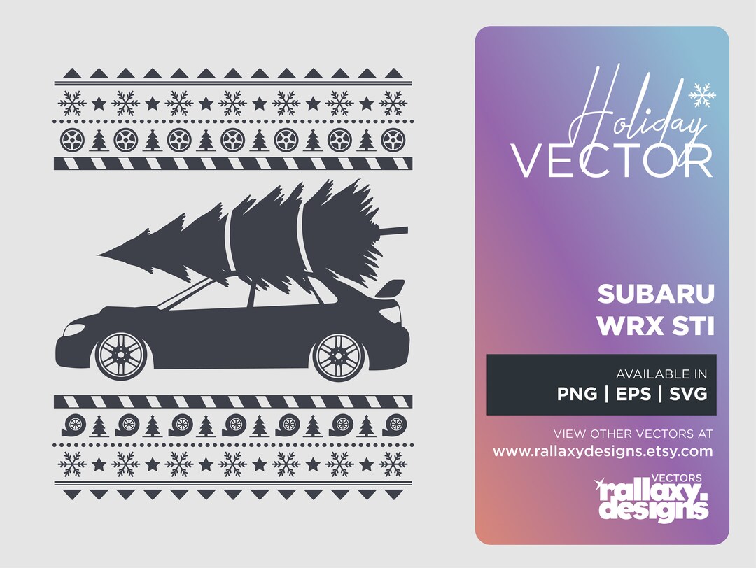Holiday Subaru WRX STI Graphic Automotive, Vector, Digital Art, Svg ...