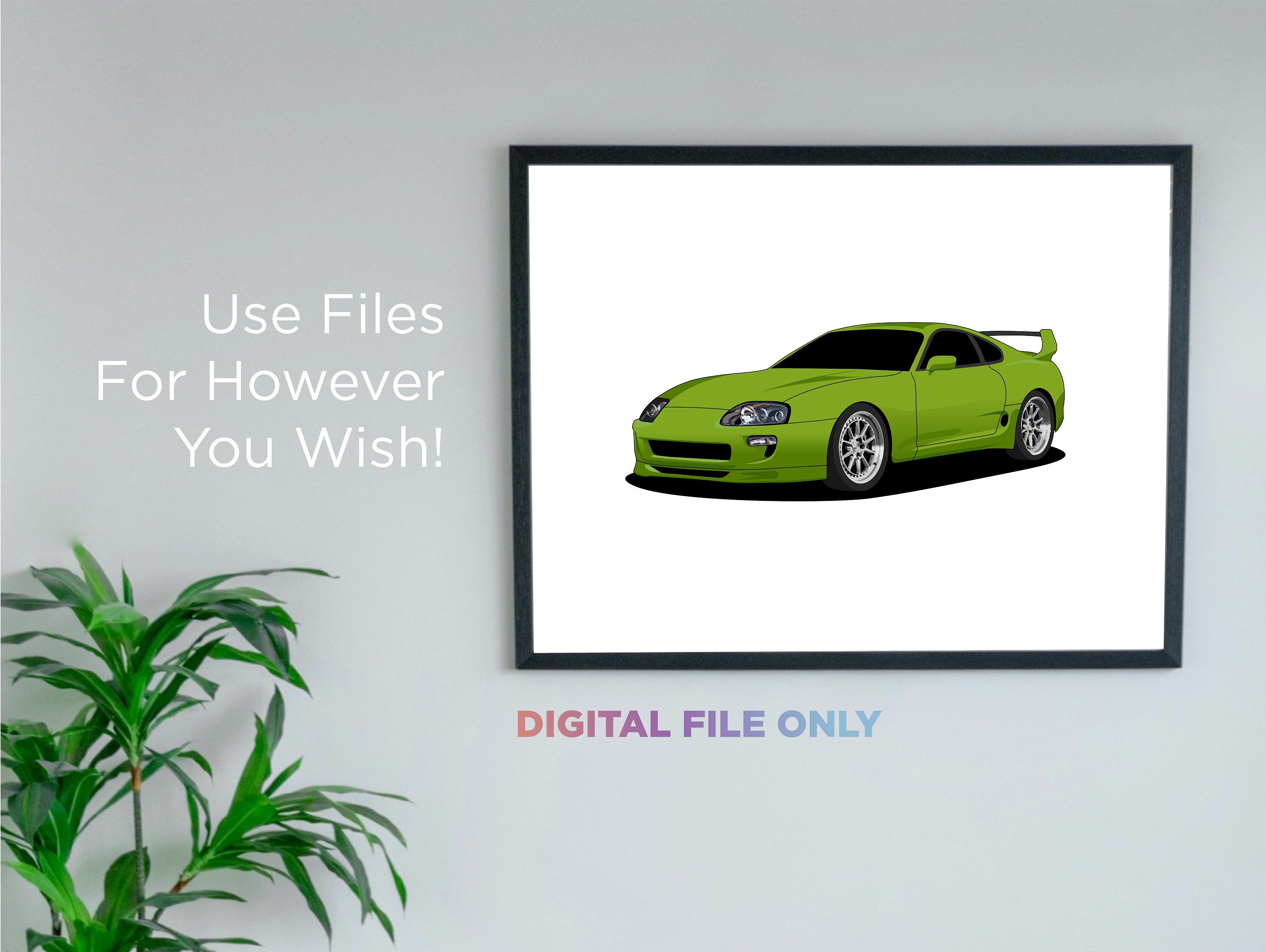 Toyota Supra Car Pack Automotive, Vector Collection, Digital Art, Svg ...