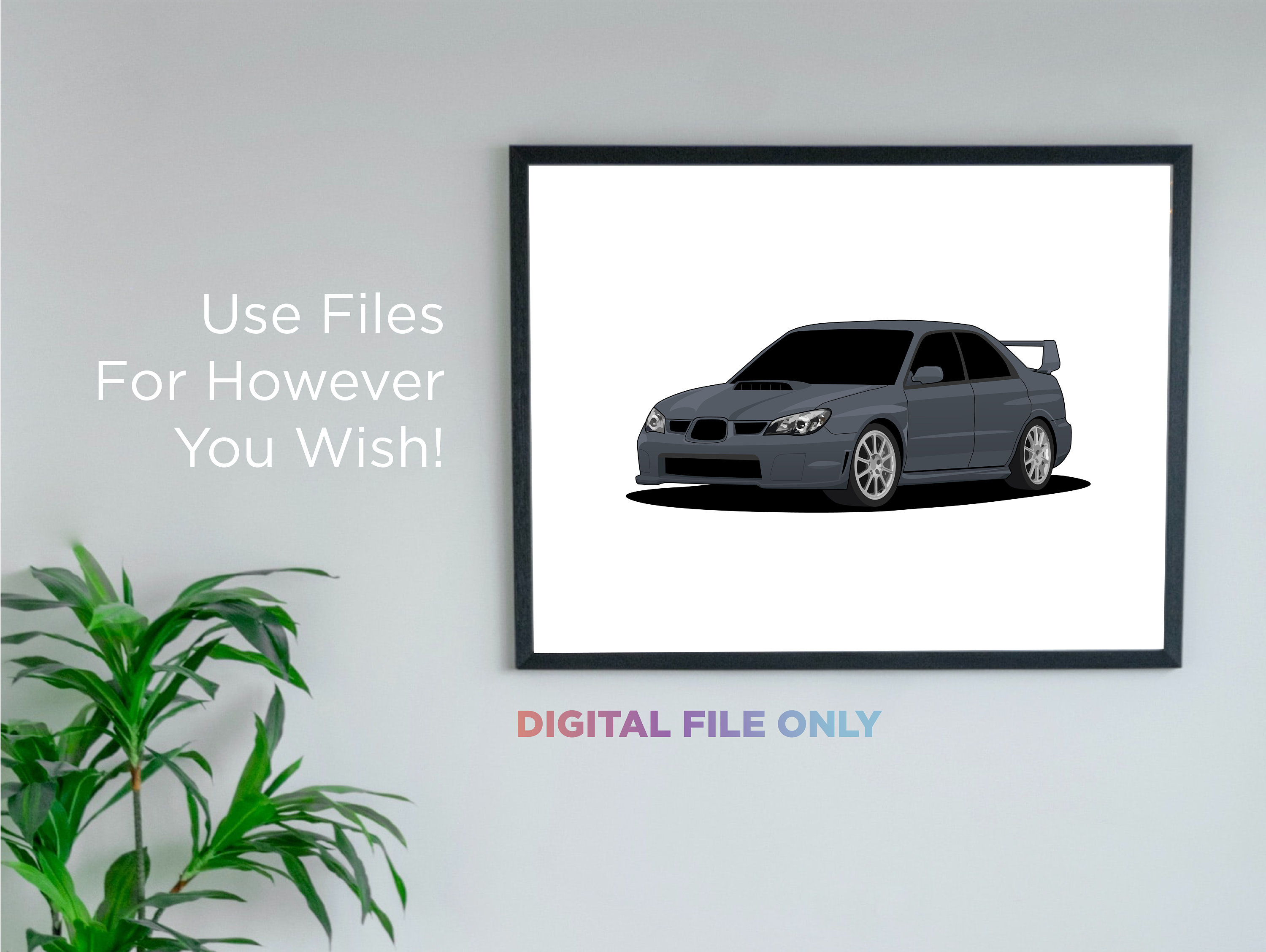 Subaru WRX STI Car Pack Automotive, Vector Collection, Digital Art, Svg ...