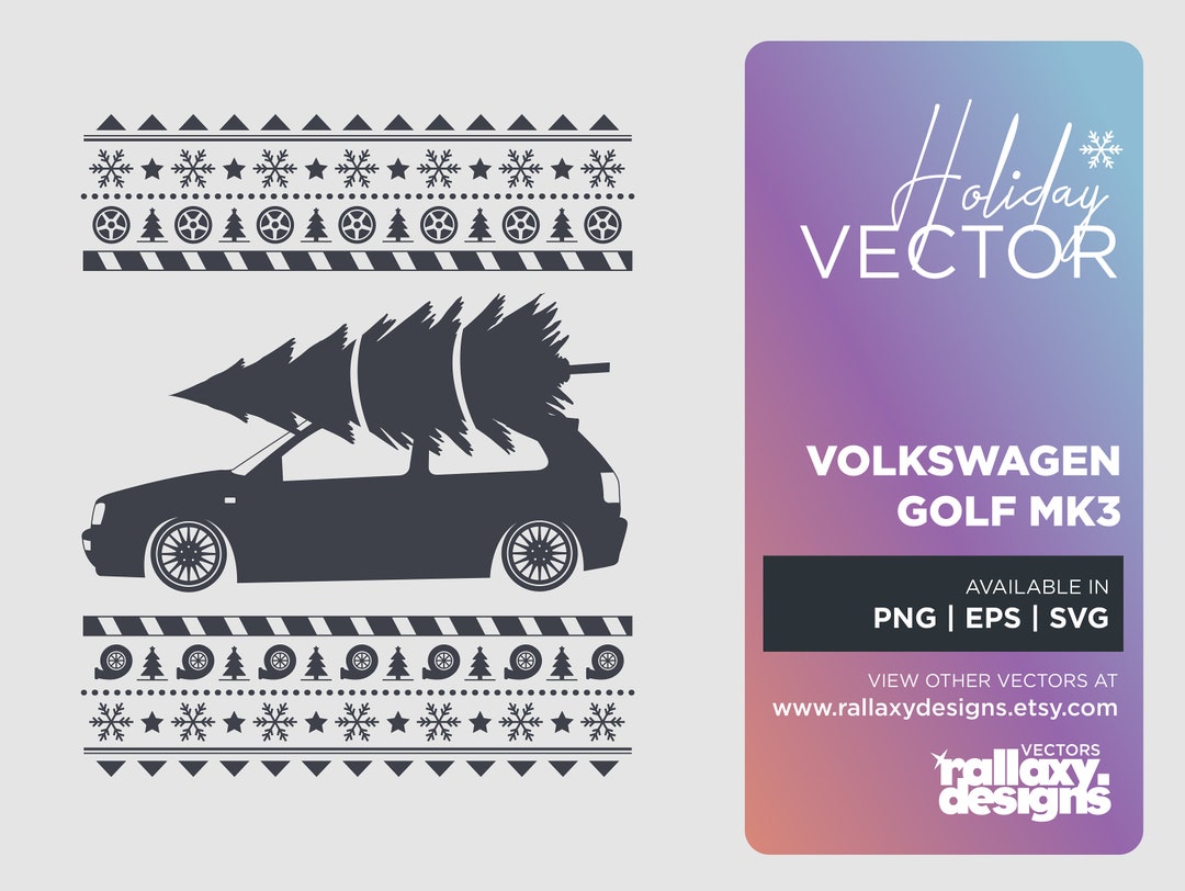 Holiday Volkswagen Golf MK3 Graphic Automotive, Vector, Digital Art ...
