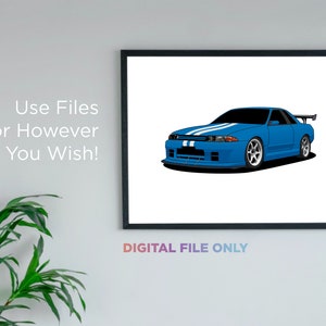 Nissan Skyline GTR R32 Car Pack Automotive, Vector Collection, Digital ...