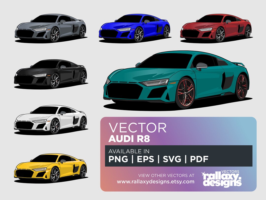 Audi R8 Car Pack Automotriz, Colección de vectores, Arte digital, svg ...