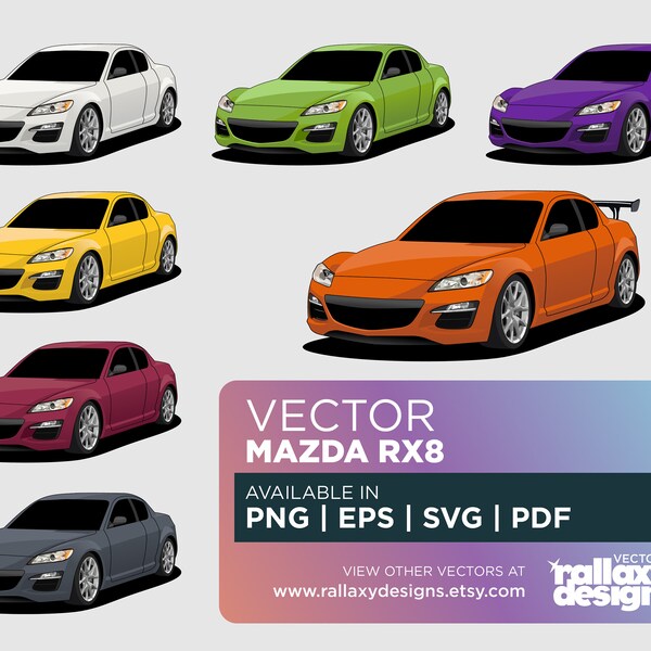Mazda Rx8 Svg - Etsy
