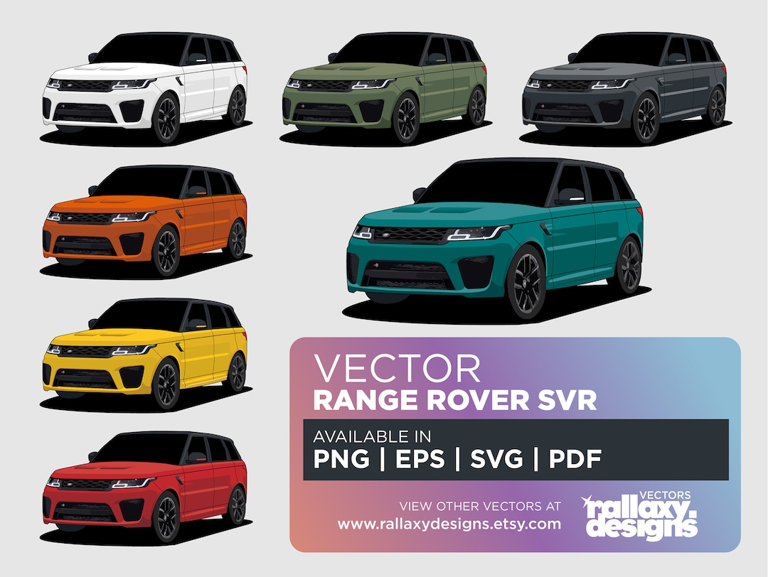 Range Rover Car Pack Automotive, Vector Collection, Digital Art, Svg ...