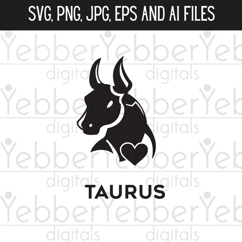 Zodiac Sign SVG, Instant Download, Taurus Zodiac PNG, Constellation Cut ...