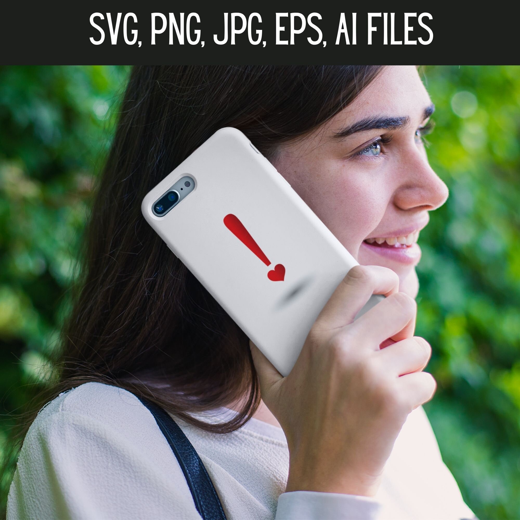 Love Mark Heart Punctuation, Exclamation Marking SVG Cutfile, Added ...