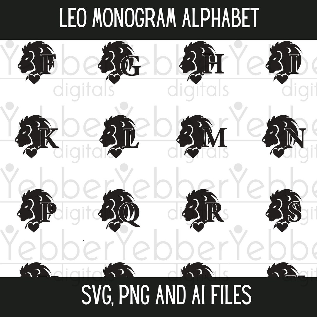 Zodiac Leo Alphabet, Monogram Personal Gift, Newborn Initials, Star ...