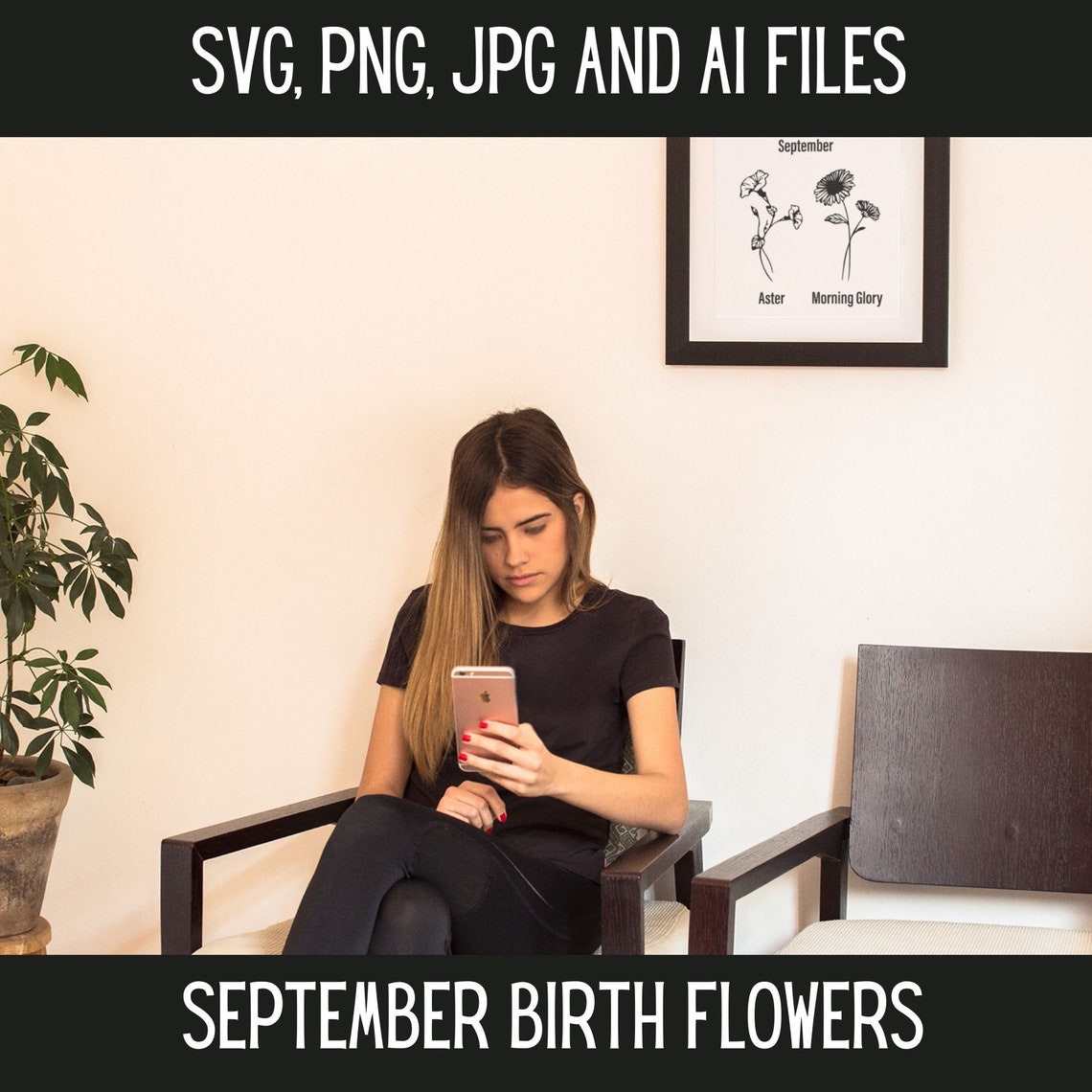 Birth Flowers SVG, September Bloom Sign, Seasonal Floral, Herbal ...